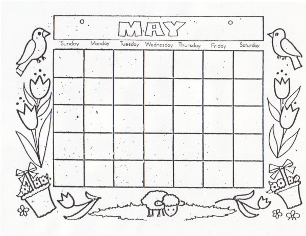 Kat's Almost Purrfect Home: Free Blank Calendars to Color and Fill in