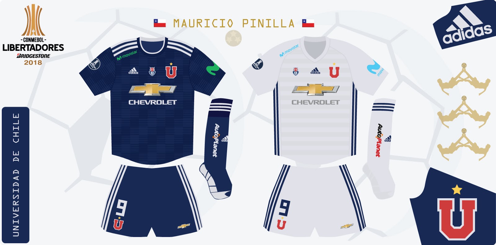 Design Futbol Kits: Universidad de Chile 2018 (Libertadores)