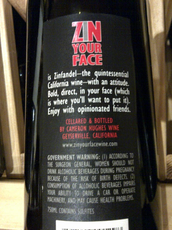 Slotovino: Inappropriate labels