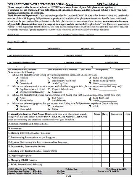 Recreation Therapy to Create a Better Life: NCTRC Application Tips