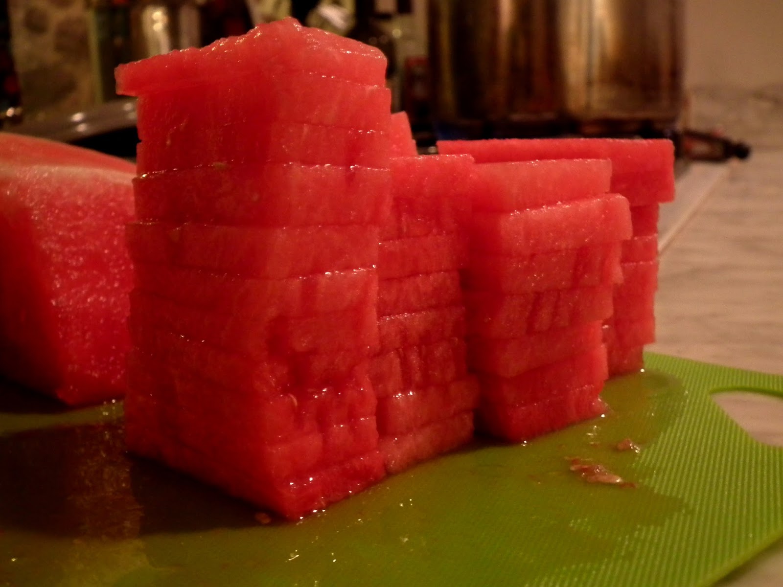 2 Hungry Hearts: Compressed Watermelon Sashimi