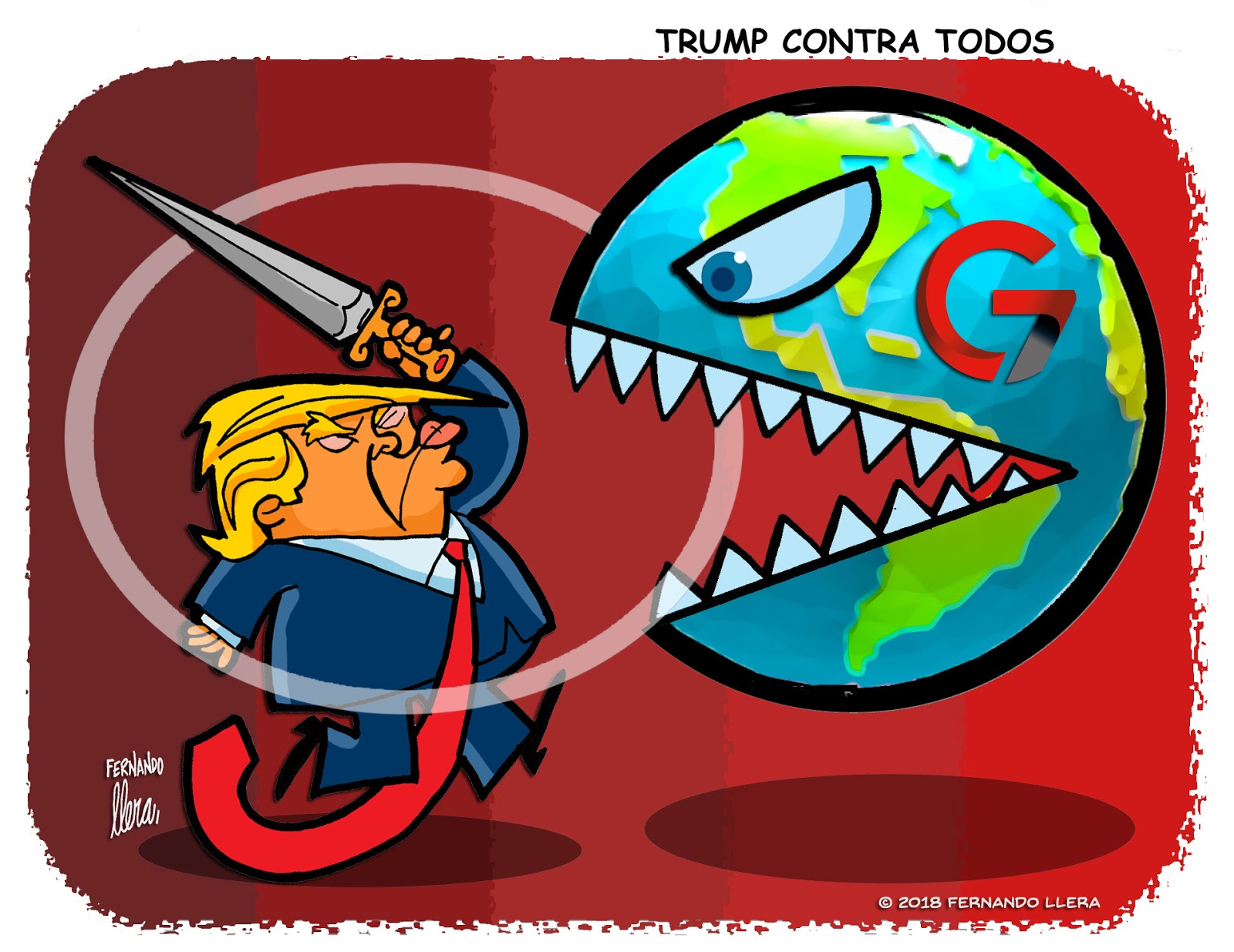 Fernando Llera Blog Cartoons: The G7 summit: Trump vs. the world.
