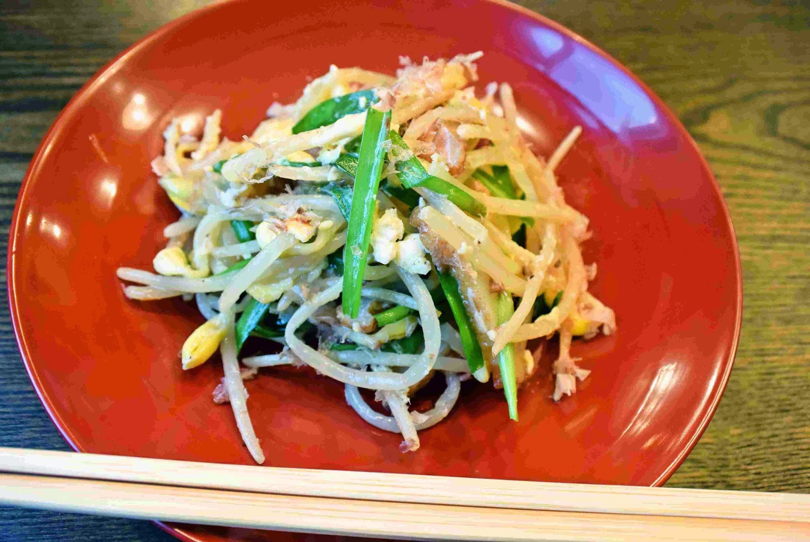 Recipes for Tom: Moyashi to satsumaage no itamemono / stir-fried bean ...