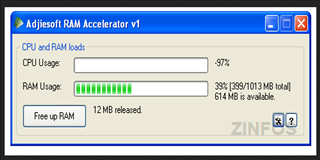Libérer de la mémoire RAM avec Ram Accelerator - ZinfosWeb