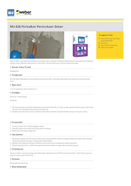 Brosur Semen Instan MU-Mortar Utama