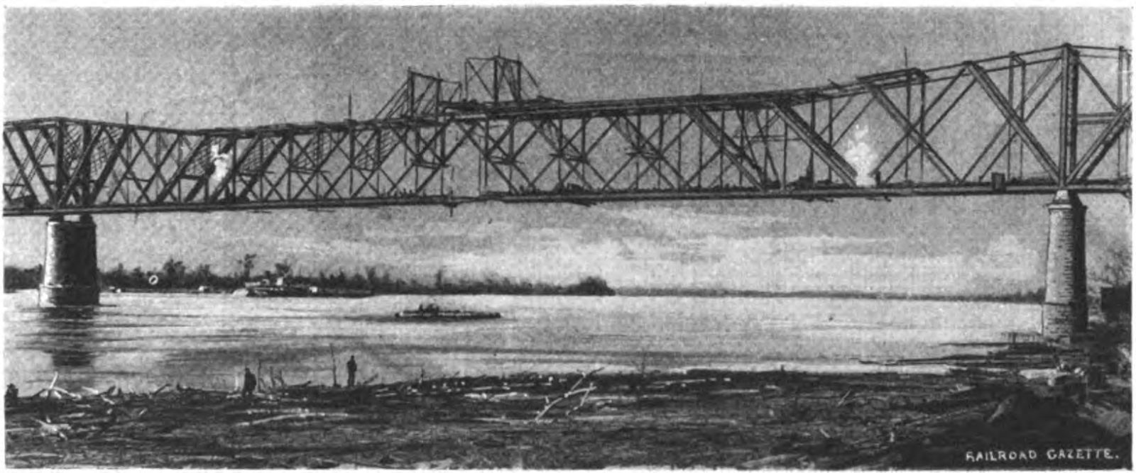 Industrial History: 1892 BNSF/BN/Frisco Bridge over Mississippi at ...