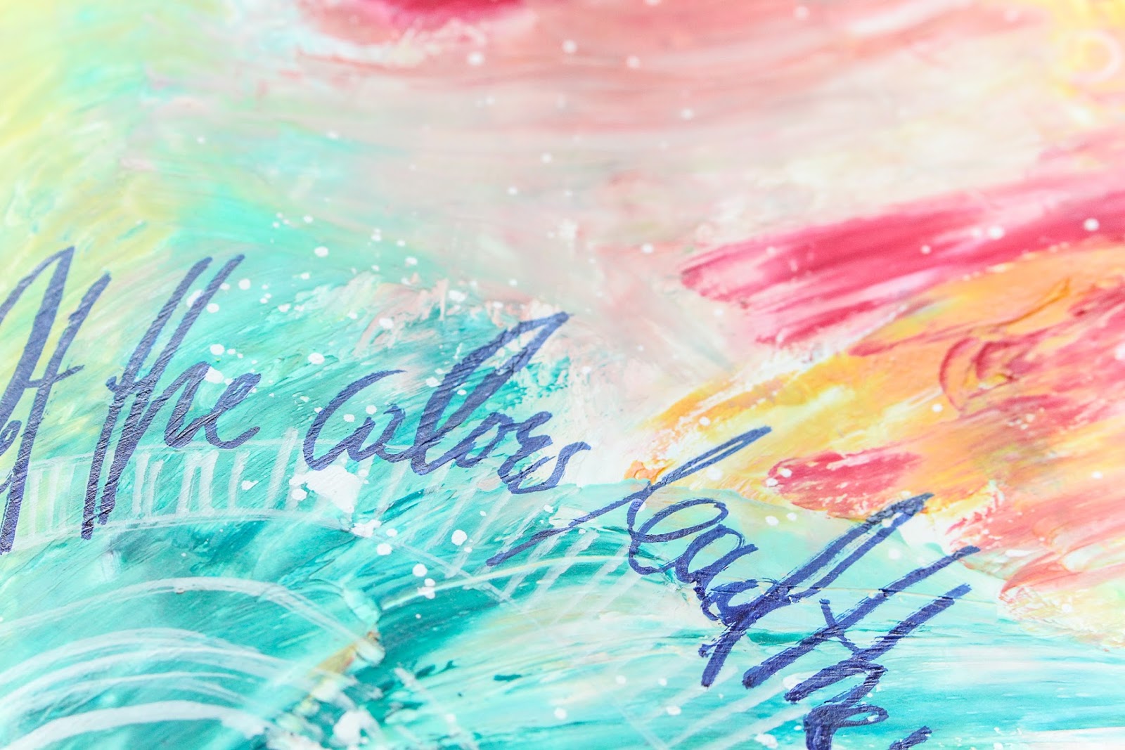 Shimmerz Paints: Abstract Finger-painting using AcriTonez and Pastes ...