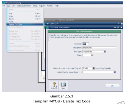 Menghapus Kode Pajak pada MYOB Accounting v 15 - Our Akuntansi