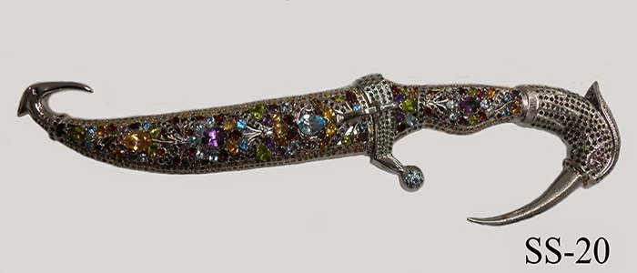 Indian shaily crafts: 925 sterling silver Dagger