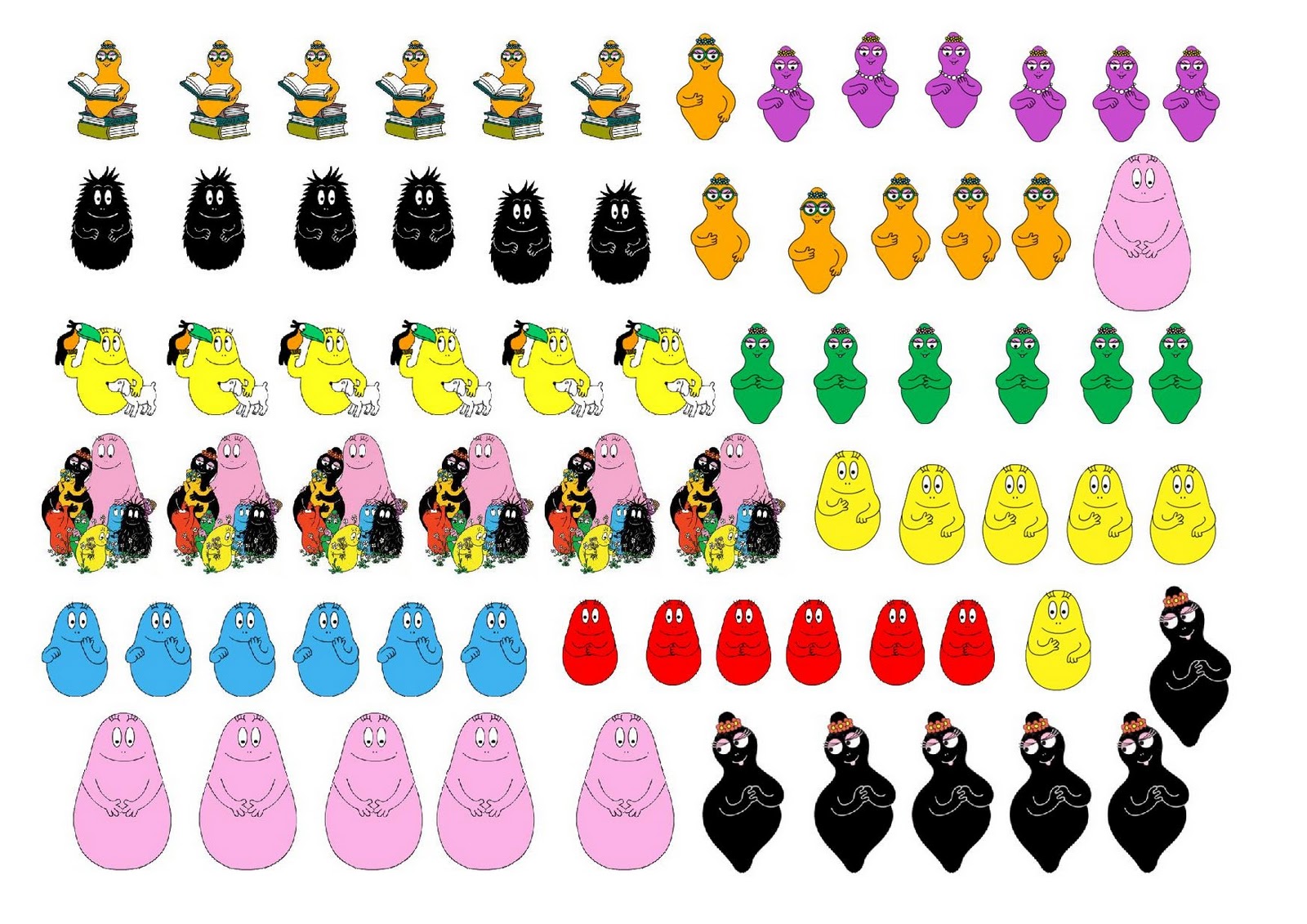 Comment s'appelle les personnages de barbapapa