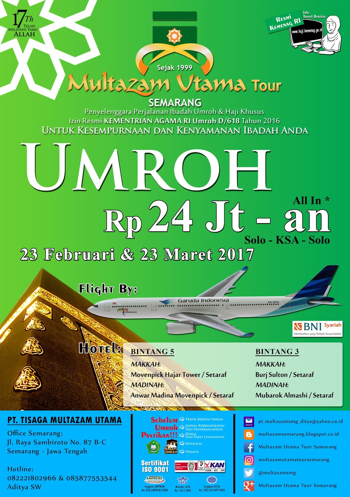 PT Tisaga Multazam Utama Penyelenggara Perjalanan Haji Khusus dan Umrah ...
