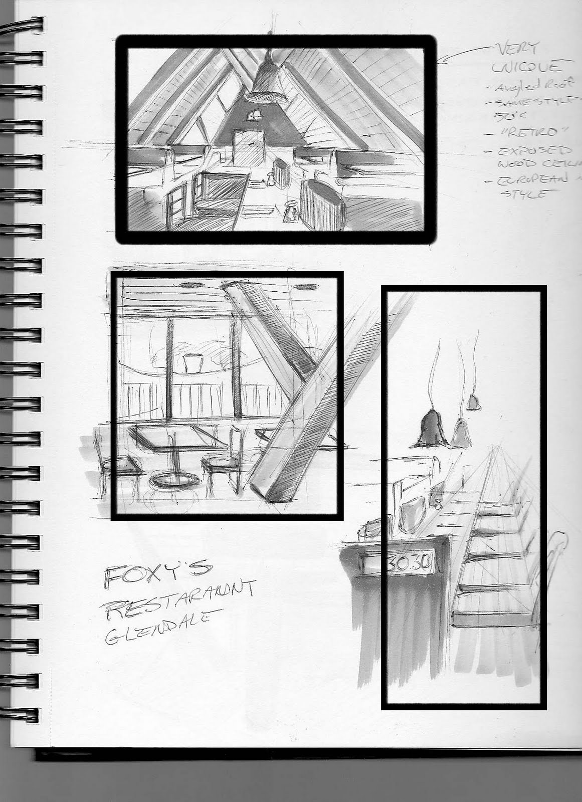 Bagel With an "N": Environment Sketching Homework Week 3 Restaurant ...