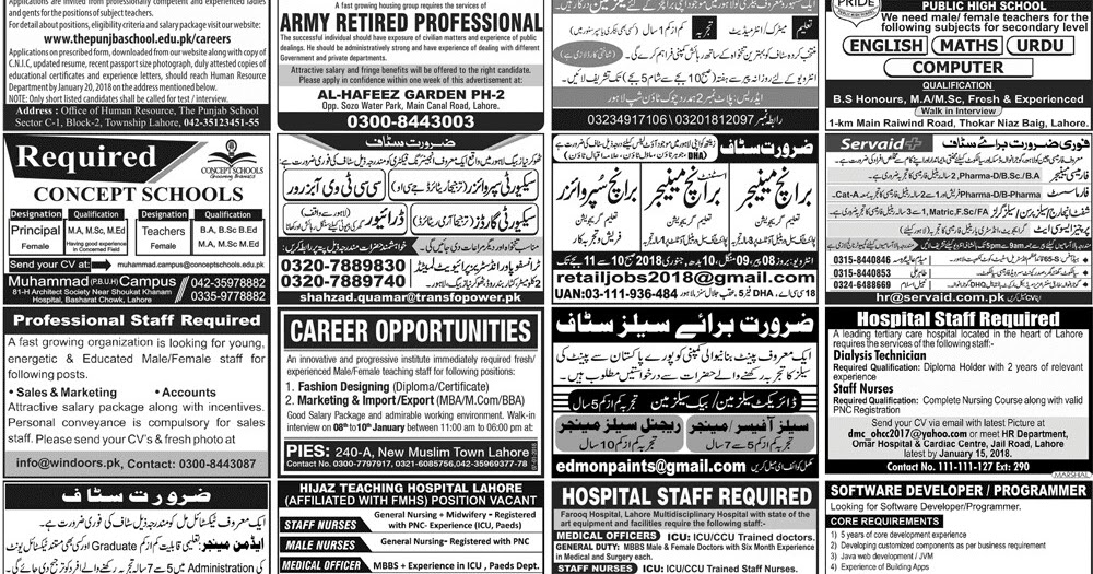 Blog 3- Jobs advertisements available in Pakistani daily newspapers ...