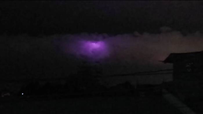 In the sky over the Philippines noticed an unusual violet glow