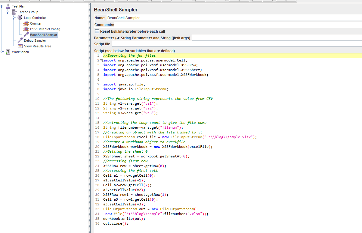 Code Anyway Modifyingcreating Excel Files Using Data From Csv Jmeter