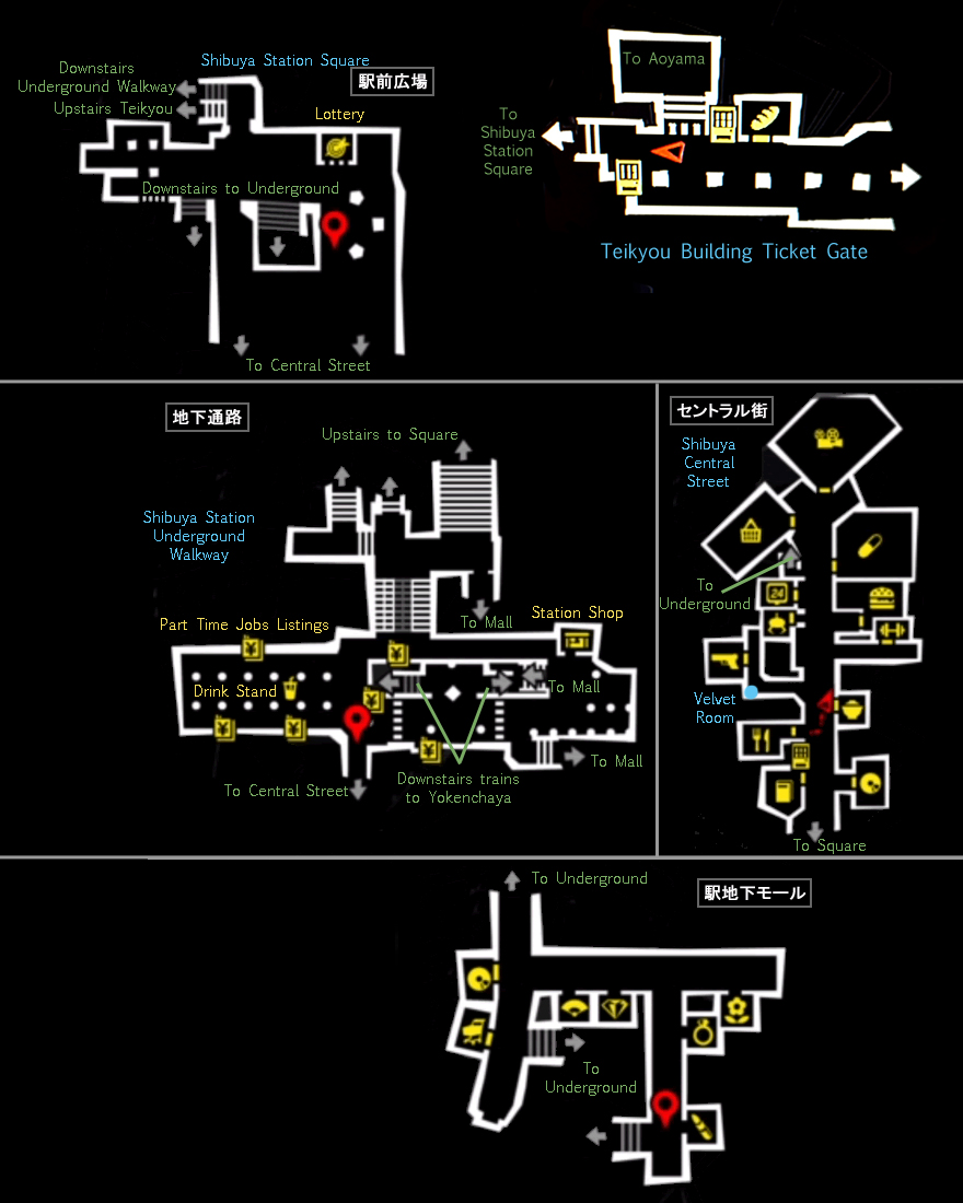 Persona 5 Area Maps | Up on the ladder