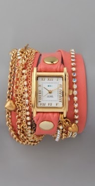 MonStylish - Fashion & Style Blog: Pink Clock Bracelet