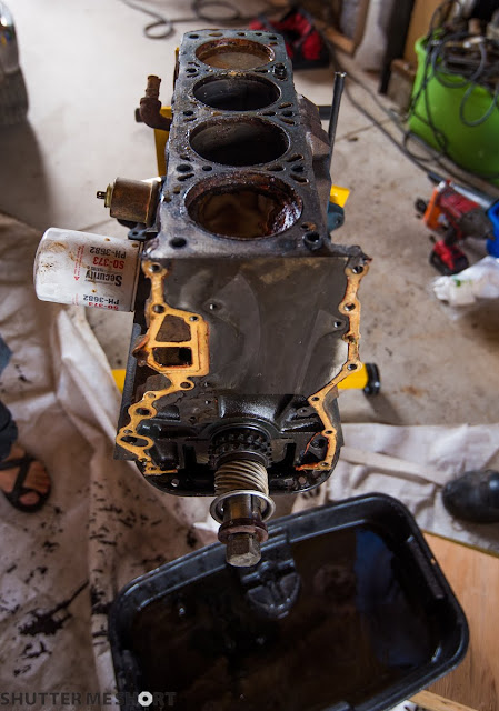 Grandpa's Truck day 2 and 3 - engine removal and disassembly