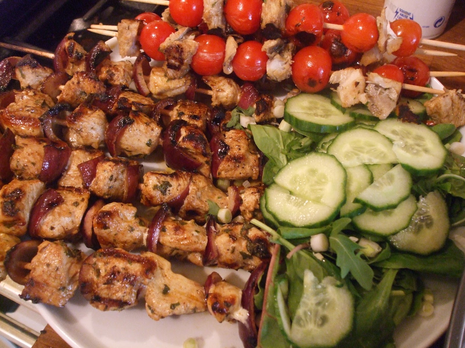 Lola and Finn's mum: Al Fresco food: Spanish kebabs with patatas bravas