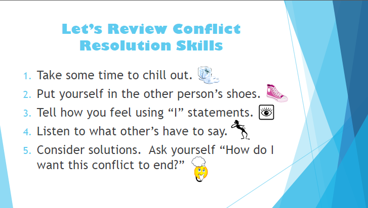 Mrs.Blake's Counseling Corner: 5th Grade Lesson - Conflict Resolution