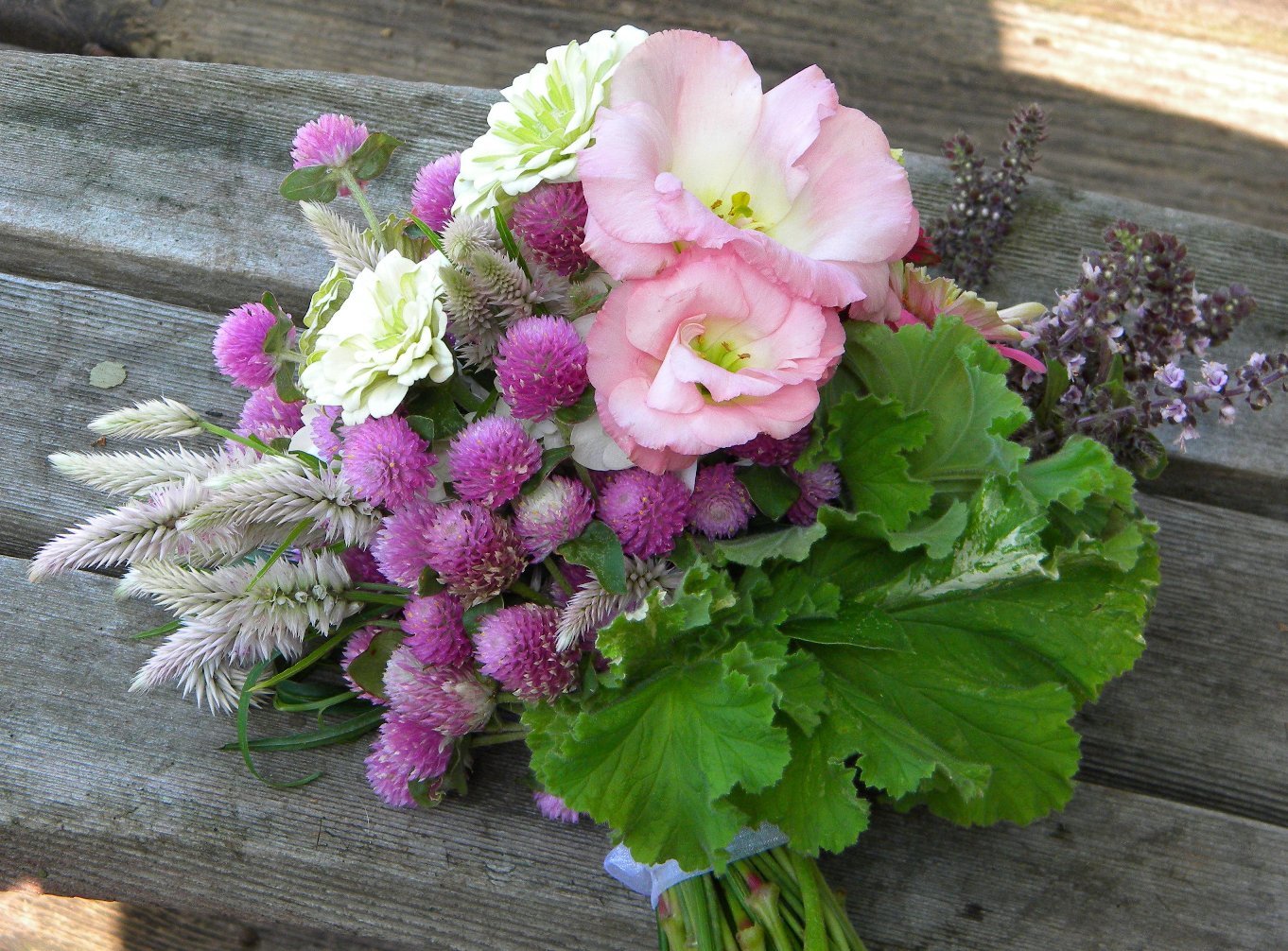 Wedding Flowers from Springwell: Late Summer Bouquet of Pink Gomphrena ...