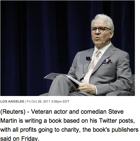 Steve Martin Turns Tweets into book