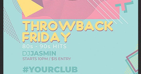 Throwback Friday Party Flyer Template