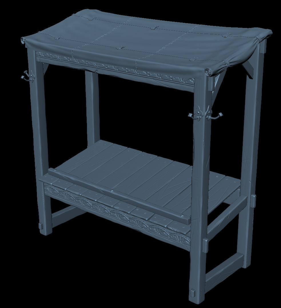 The Art of Shem Dawson: Medieval Merchant Stall WIP - 25/09/2011