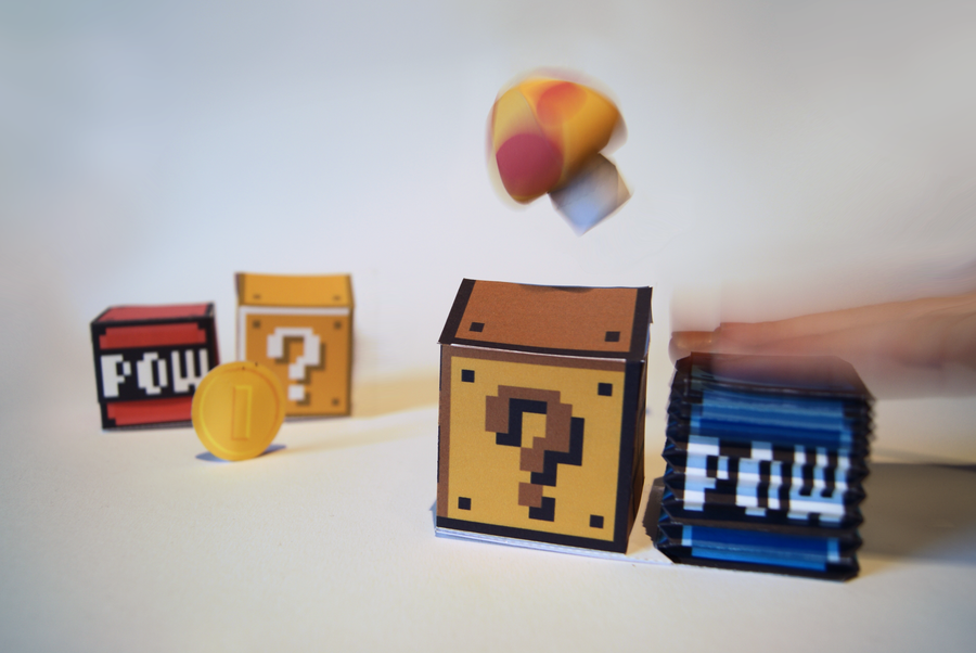 Mario Bros. Pneumatic POW-Block Papercraft | Papercraft Paradise ...