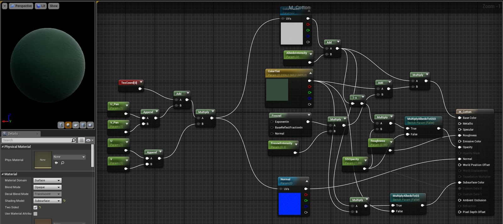 CG Environments by Sascha Henrichs: Basic Fabrics Shader in Unreal 4