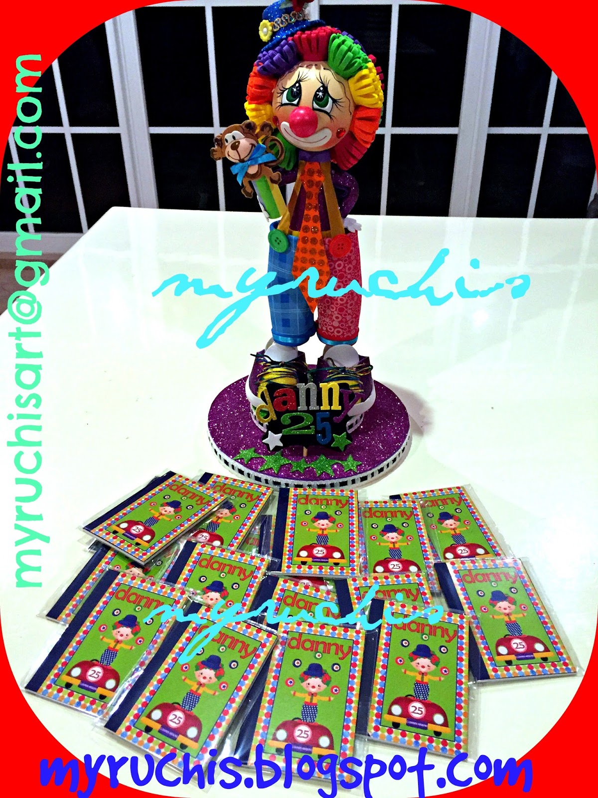 Myruchis: Payasos Centros de Mesa. Payasucos Danny 25