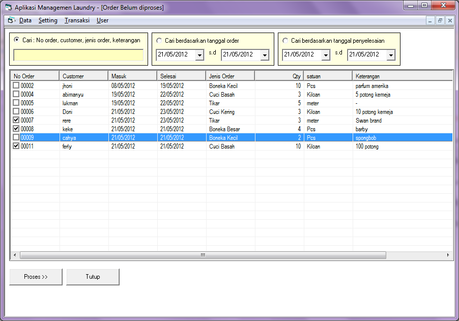 Source code Aplikasi Laundry (konsep) - vb - 'jadul'
