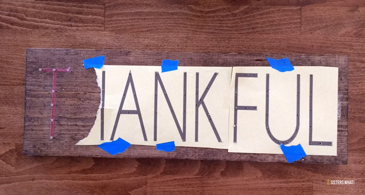 Colorful Easy Word String Art Tutorial - Sisters, What!