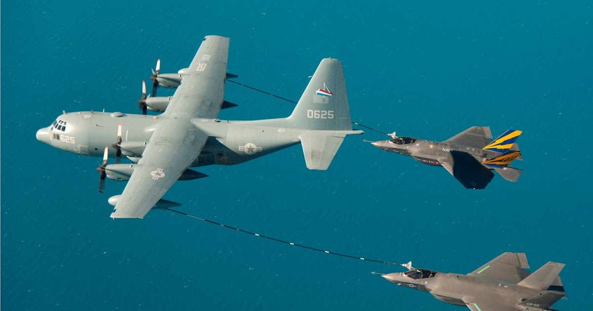 F-35 Aerial Refueling from KC-130 Hercules - Aeroplane Wallpapers