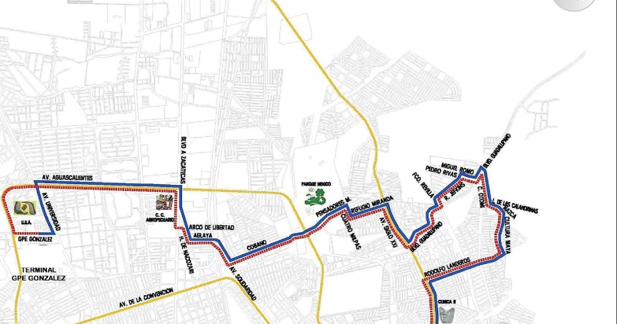 Rutas de Camiones Aguascalientes: Ruta 45