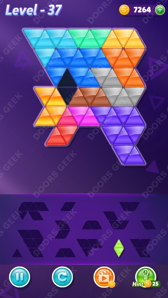 Block! Triangle Puzzle Champion Level 37 Solution ~ Doors Geek