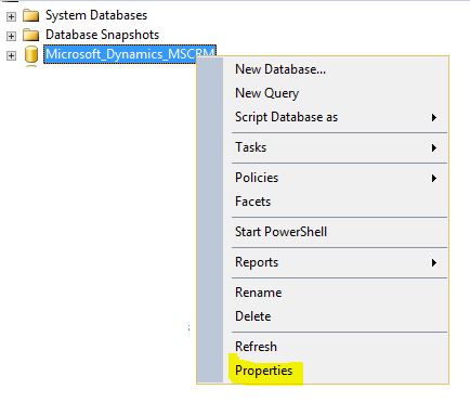 Dynamics 365 Customer Engagement: How to check the database size in SQL ...
