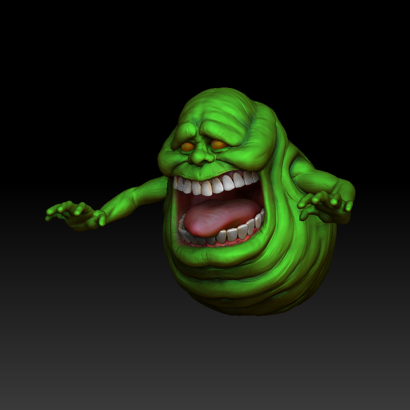 Adding some colors and details on Slimer!