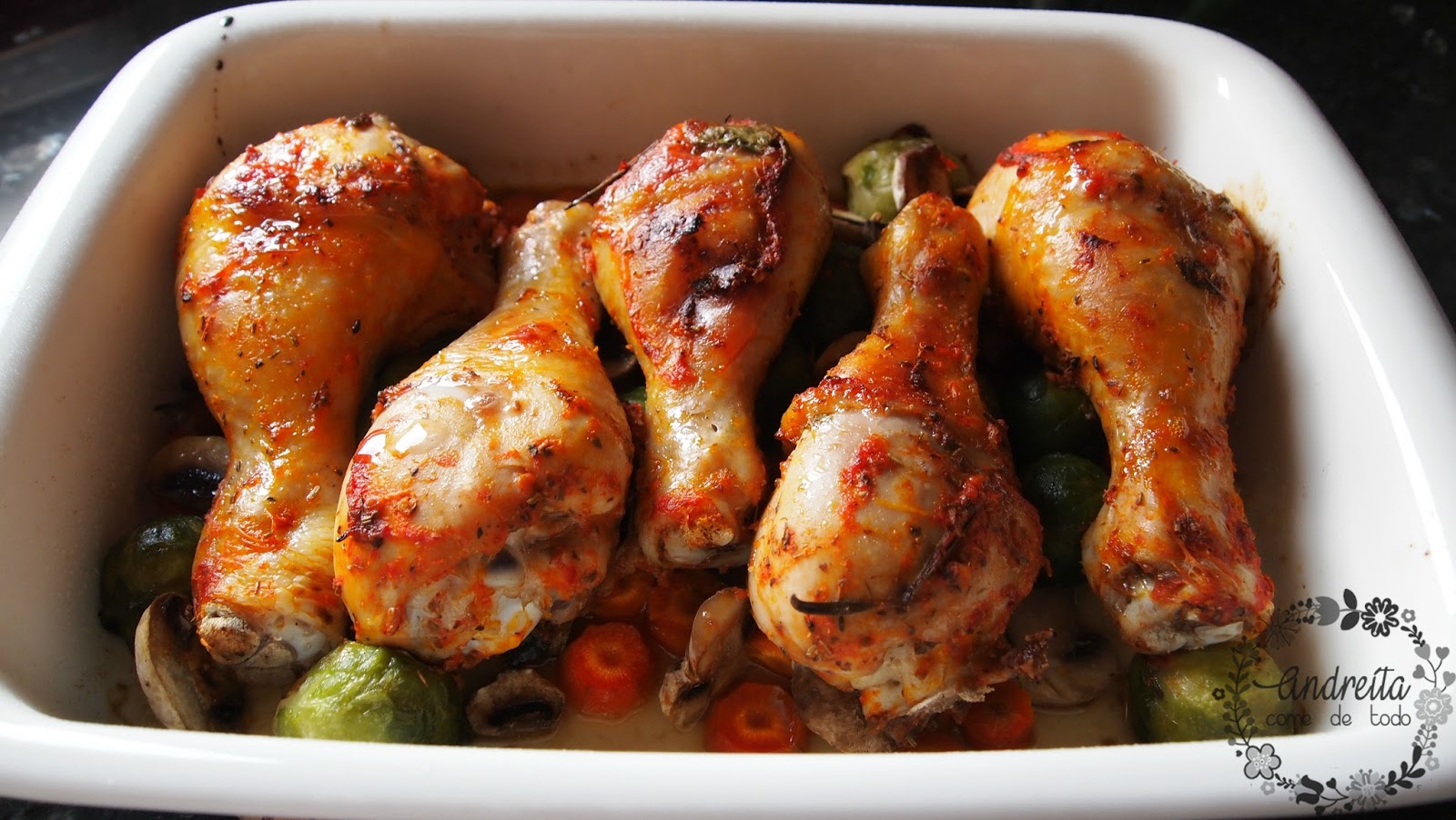 Pollo asado a la provenzal ~ Andreíta come de todo