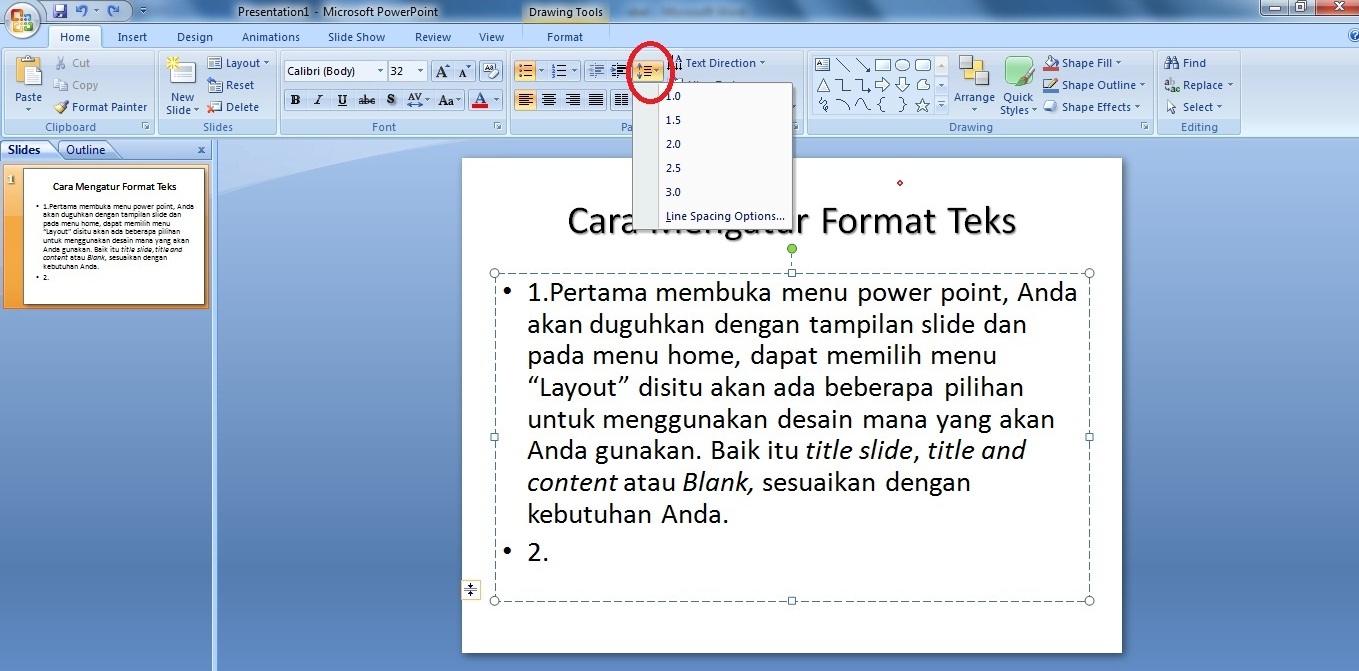 Cara Mengatur Format Teks di Power Point - Panduan Belajar Ms Office