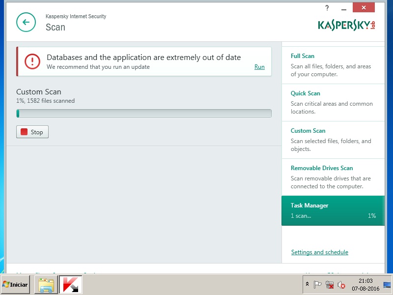 ADAPTER: Como Escanear Unidade (HD) - Kaspersky Internet Security