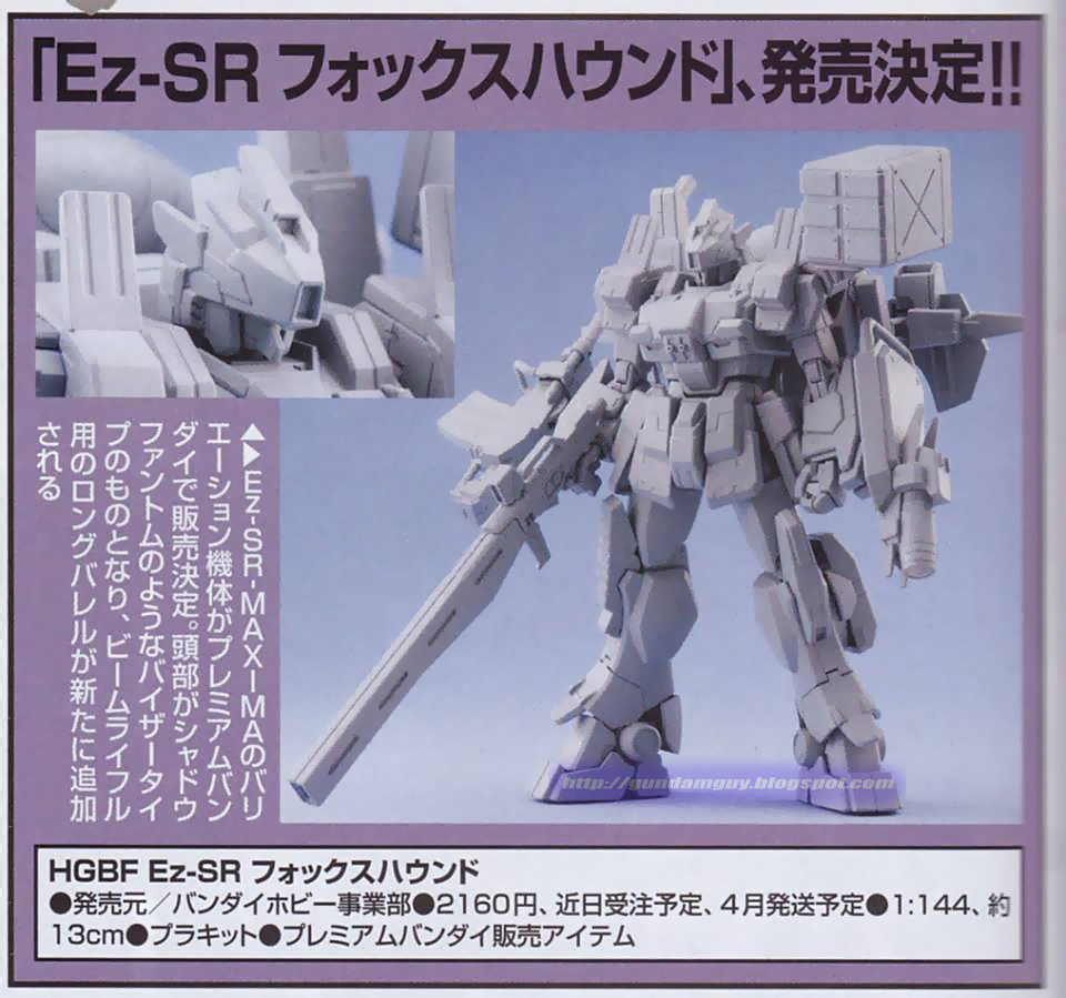 GUNDAM GUY: P-Bandai Exclusive: HGBF 1/144 Ez-SR FOX HOUND - Release Info