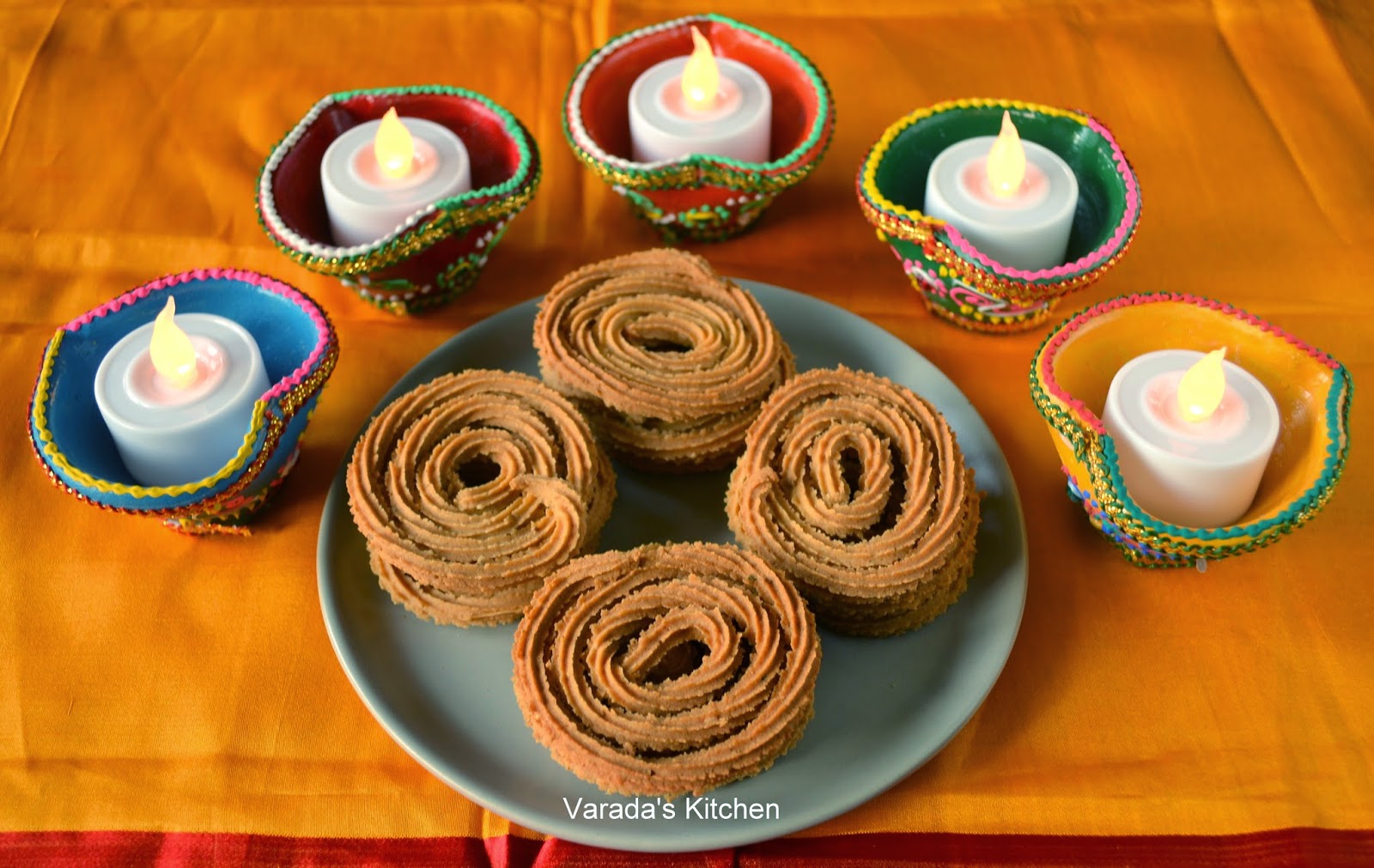 Varada's Kitchen and Garden: Baked Bhajani Chakli