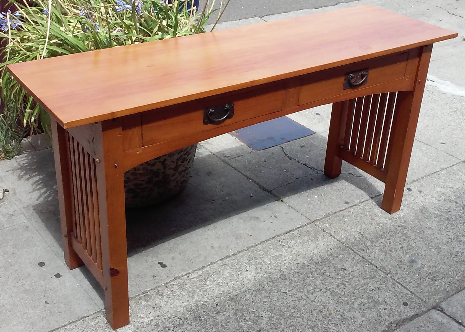 UHURU FURNITURE & COLLECTIBLES: SOLD #3693 5' Modern Asian Teak Console ...