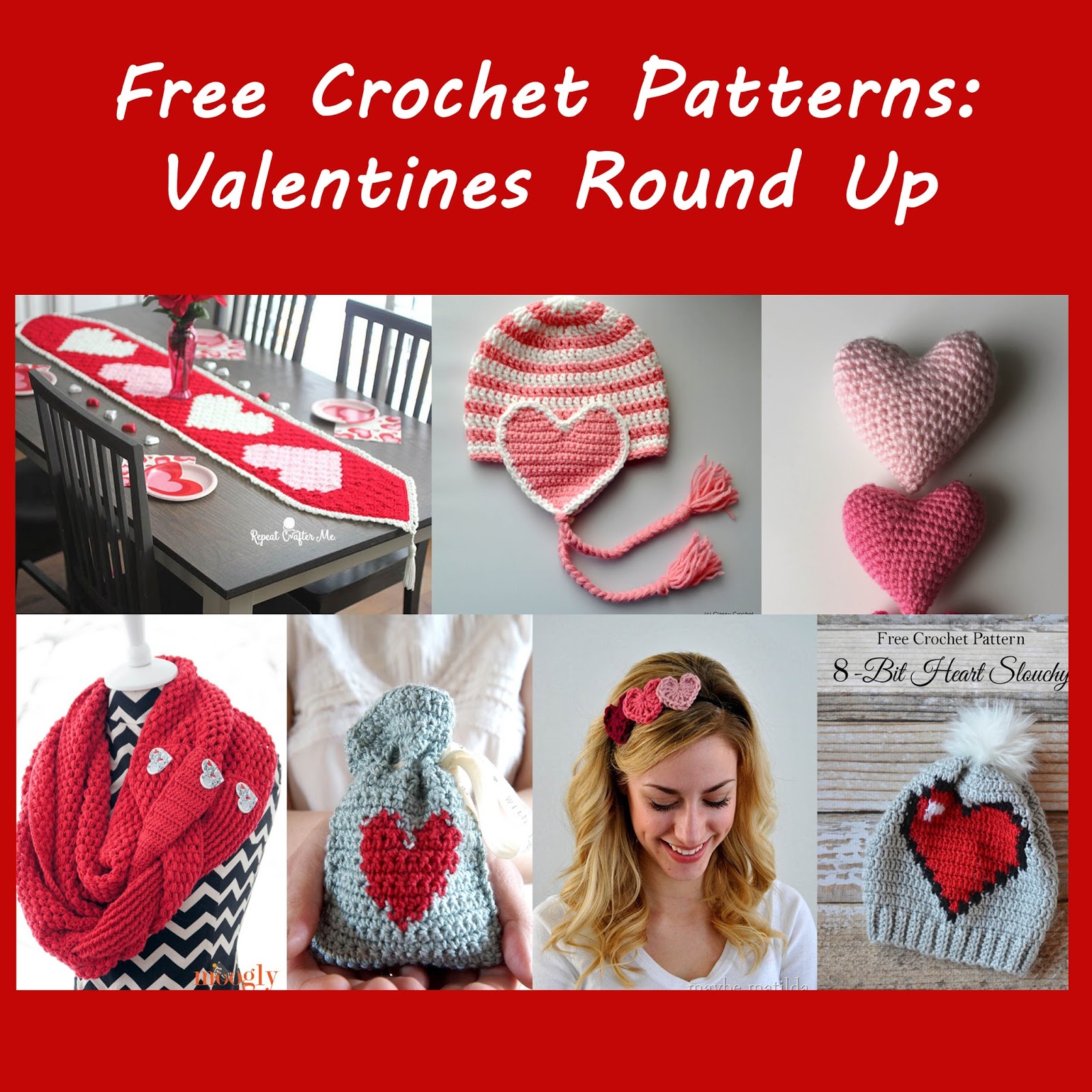 Si Nanay Madel: Free Crochet Patterns: Valentines Round up