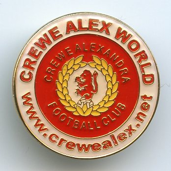 Crewe Alexandra Football Club pin badges: Crewe Alex World Badge