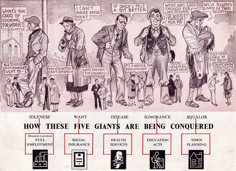 How social democracy was to defeat society's ills: cartoon from a ...