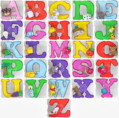 EL BAÚL DE BERTHA - MANUALIDADES: ABC con figuras en Foamy ó Goma Eva