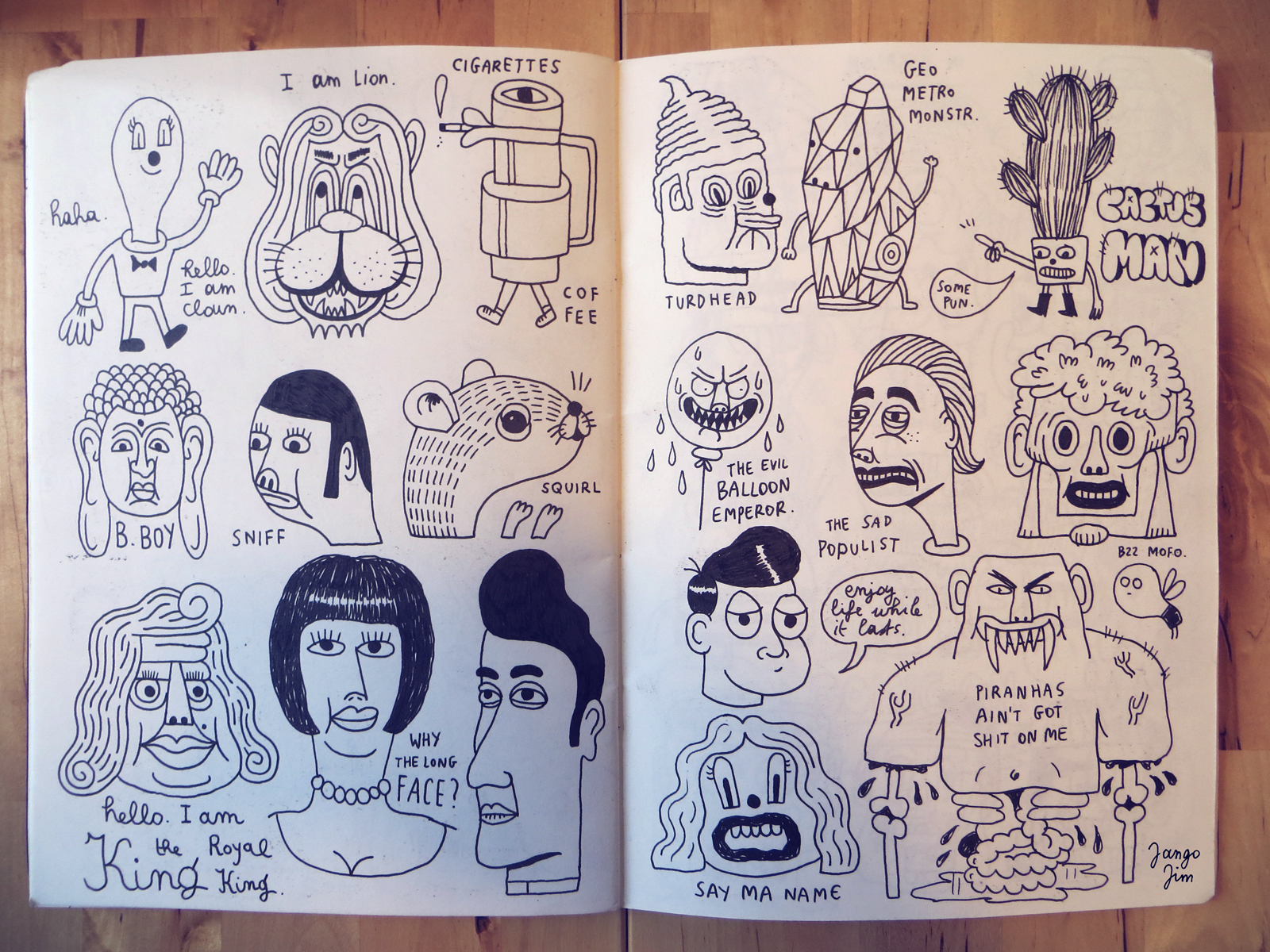 The Explorations of Jangojim: SKETCHBOOK TIME - DOODLES, FACES & CHARACTERS