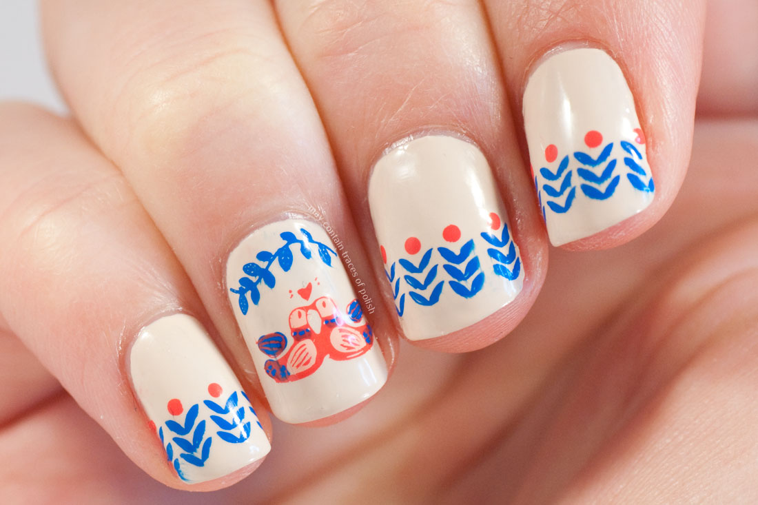 Folklore Bird Nail Art - May contain traces of polish